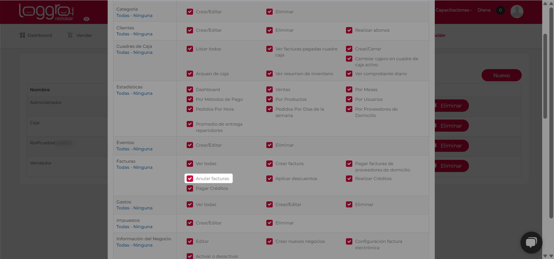 Cómo anular una factura de venta en Restobar